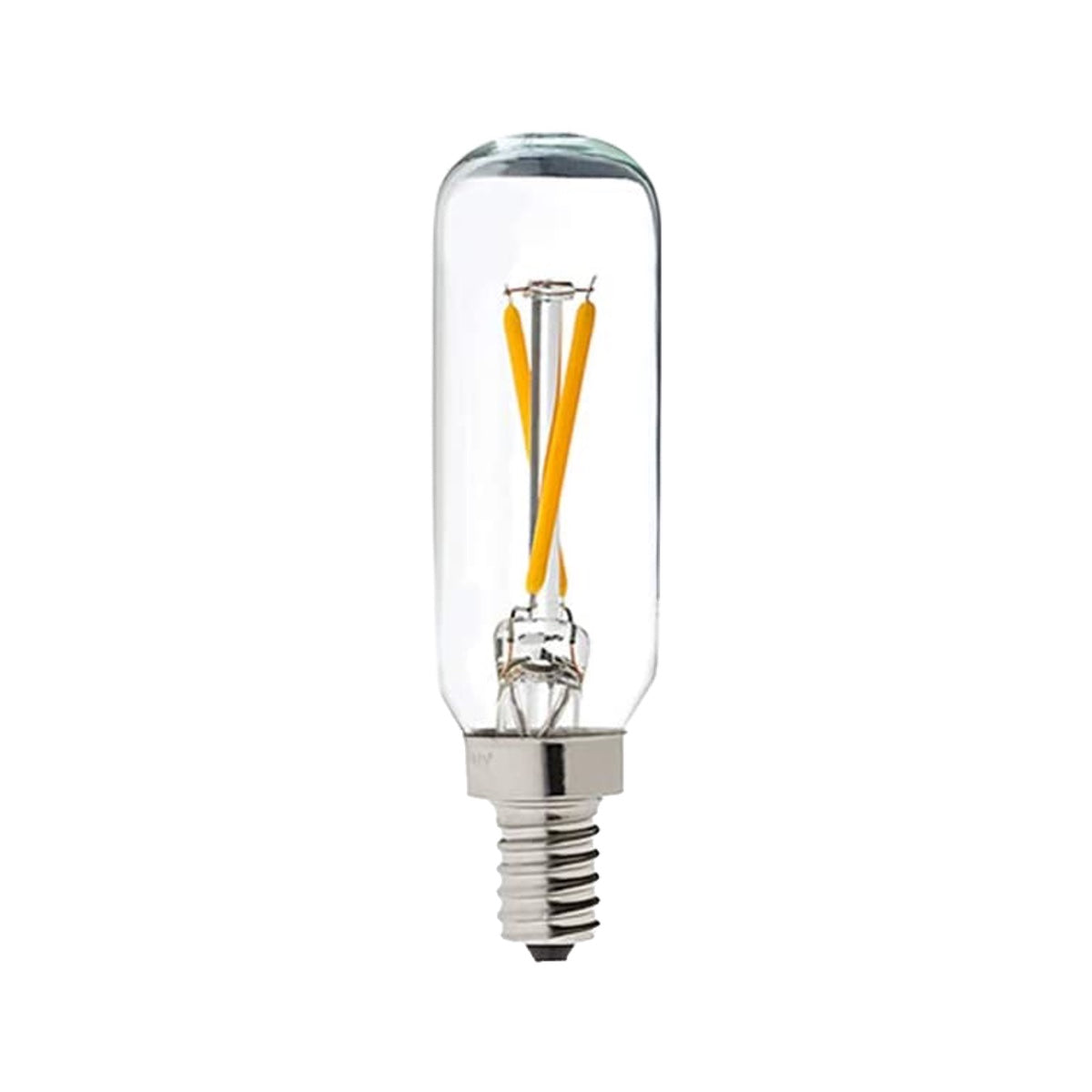 Clear Tubular Candelabra Bulb 2 Watt Clear LED Dimmable E12 2700K ...